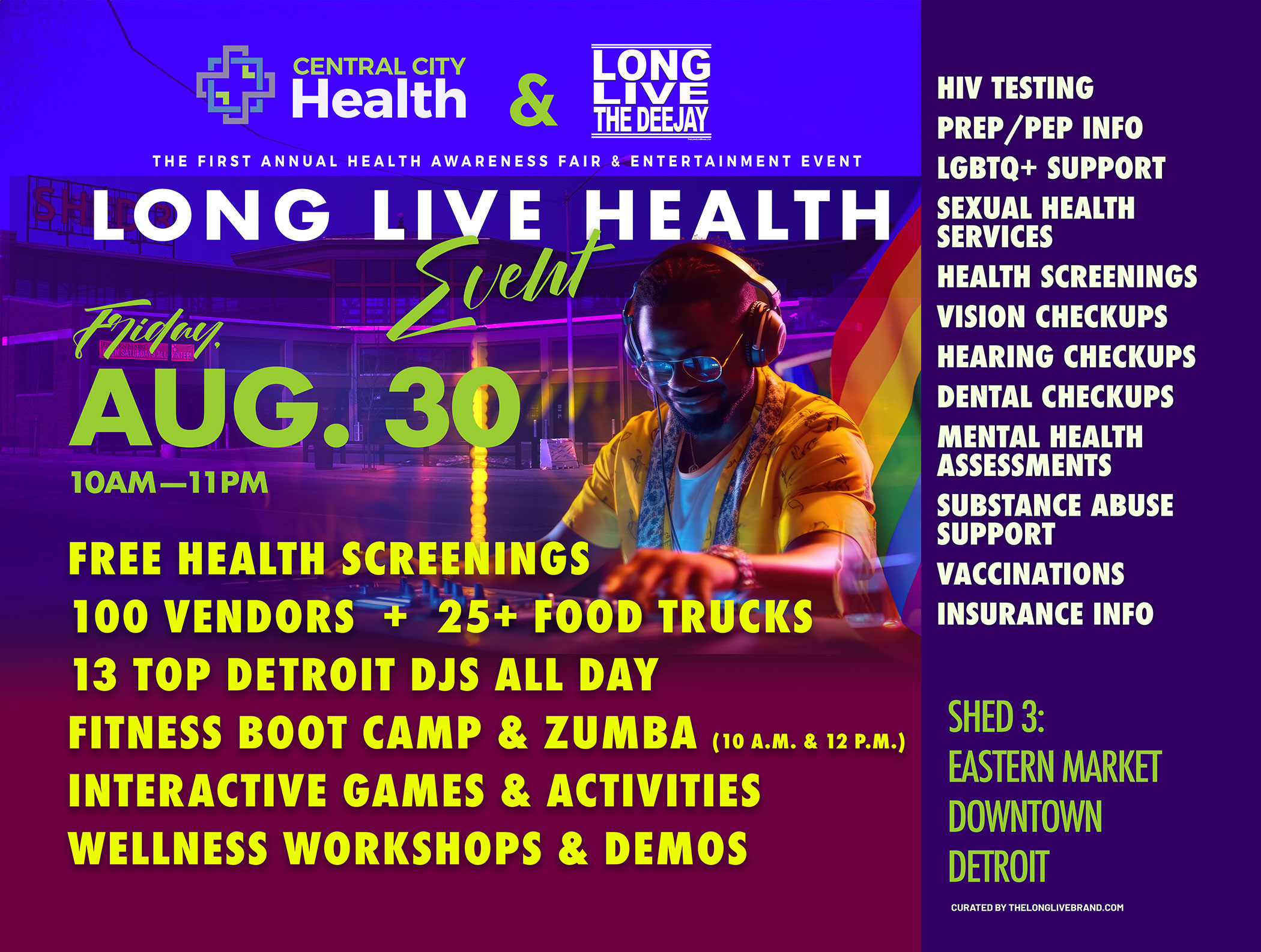 CENTRAL CITY HEALTH & LONG LIVE THE DEEJAY PRESENT INAUGURAL ‘LONG LIVE ...